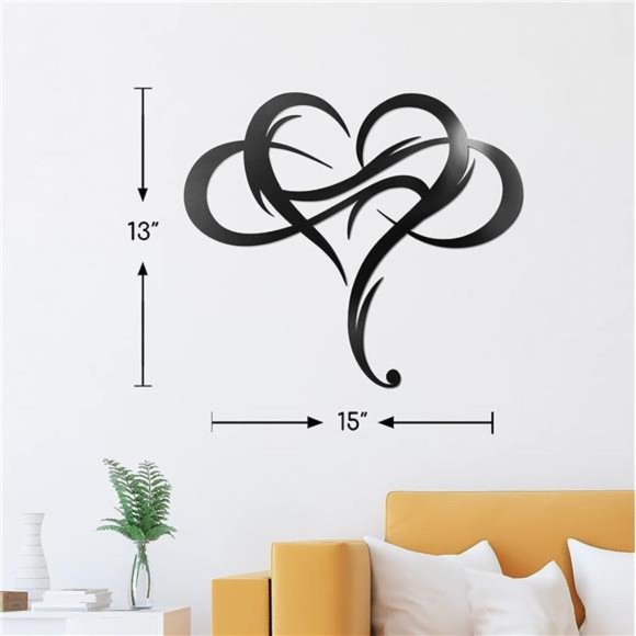 Wall Decor | Heart Metal Wall Decorunique Lovesign Plaque Steel Art ...